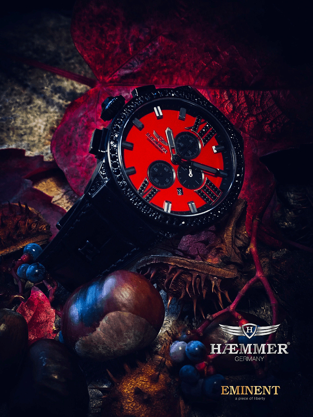 Watches | Chrono12 - Haemmer E-007 Roxy chrono ladies 45mm 10ATM